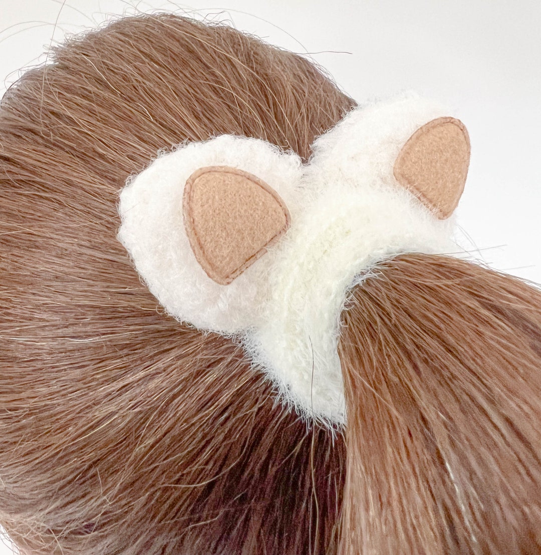 Furry Bear Bunny Reindeer Hair Ties Scrunchies Faux Fur Har - Etsy