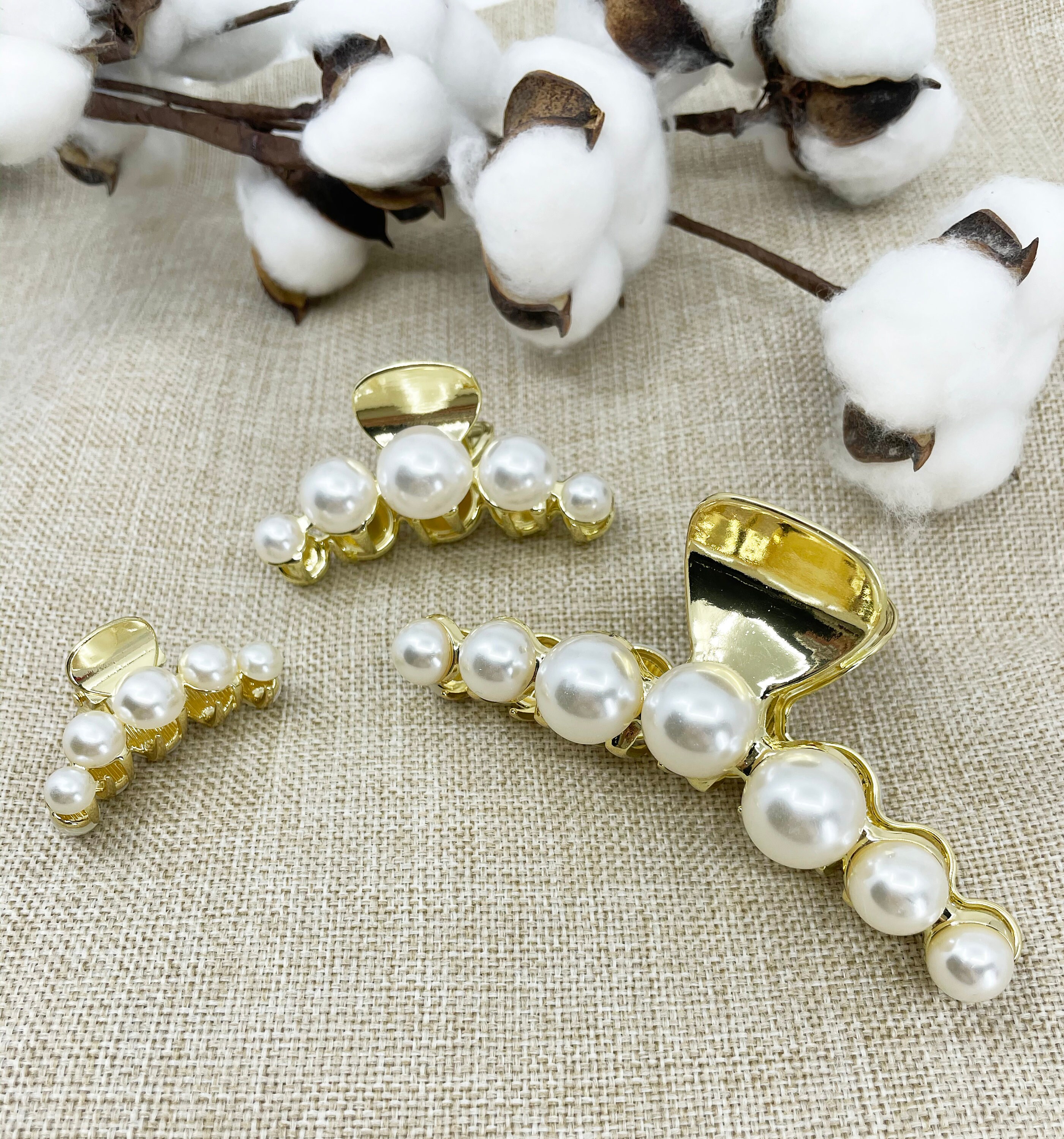 Pearl Hair Claw Clip Faux Pearl Metal Claws Hair Claws for - Etsy
