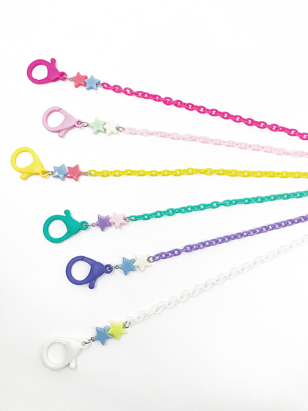 Colorful Mix Charm Mask Holder/ Kids Mask Lanyard/ Girl Lanyard/ Girl ...