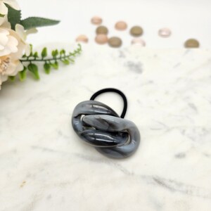 Marble Hair Tie, Twisted Marble Ponytail Holder, Acrylic Hair Tie - Etsy