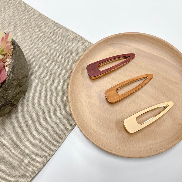 Wooden Hair Clip - Etsy