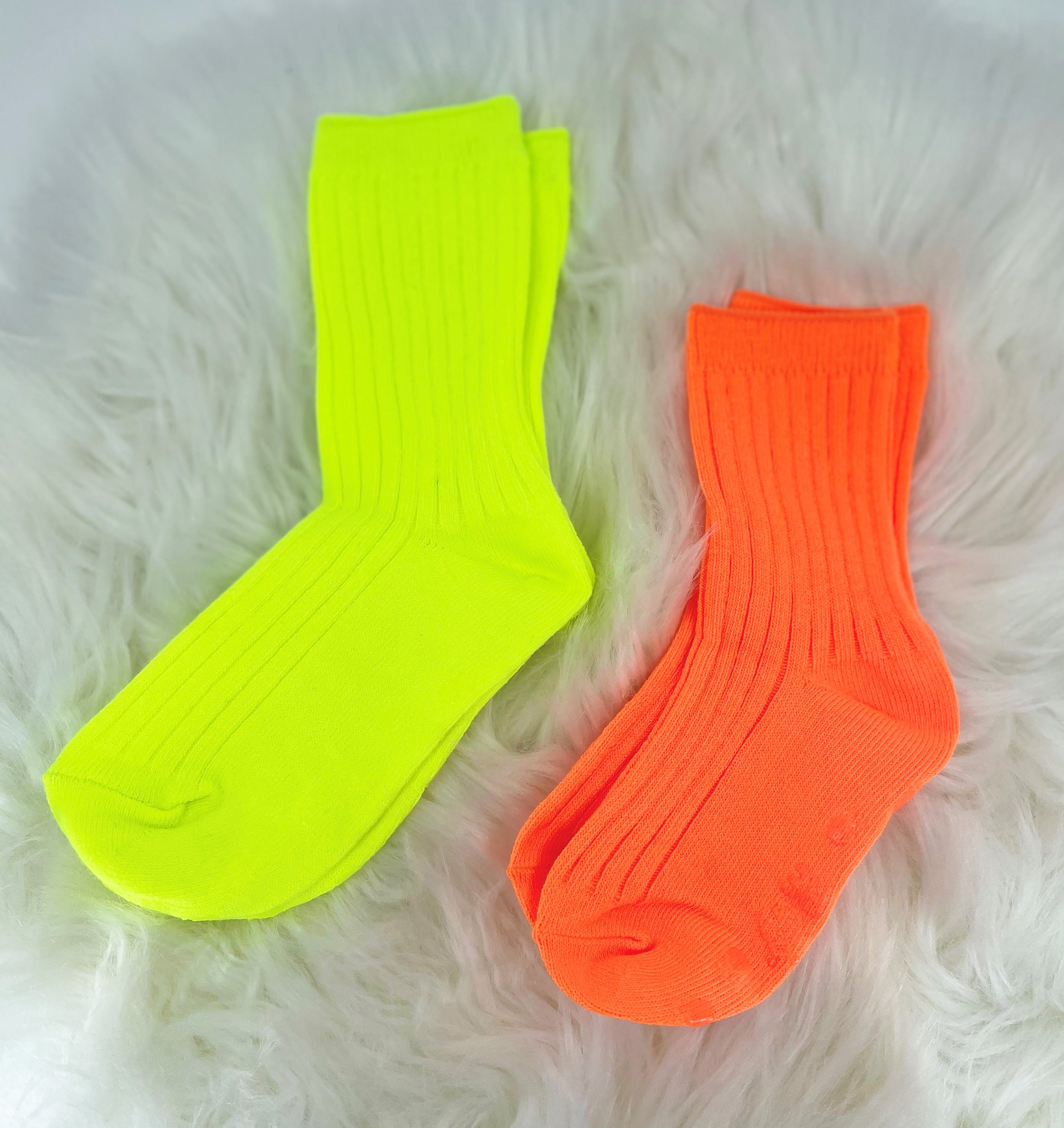 Color Pop Neon Toddler Kids Daily Crew Socks Kids Everyday | Etsy