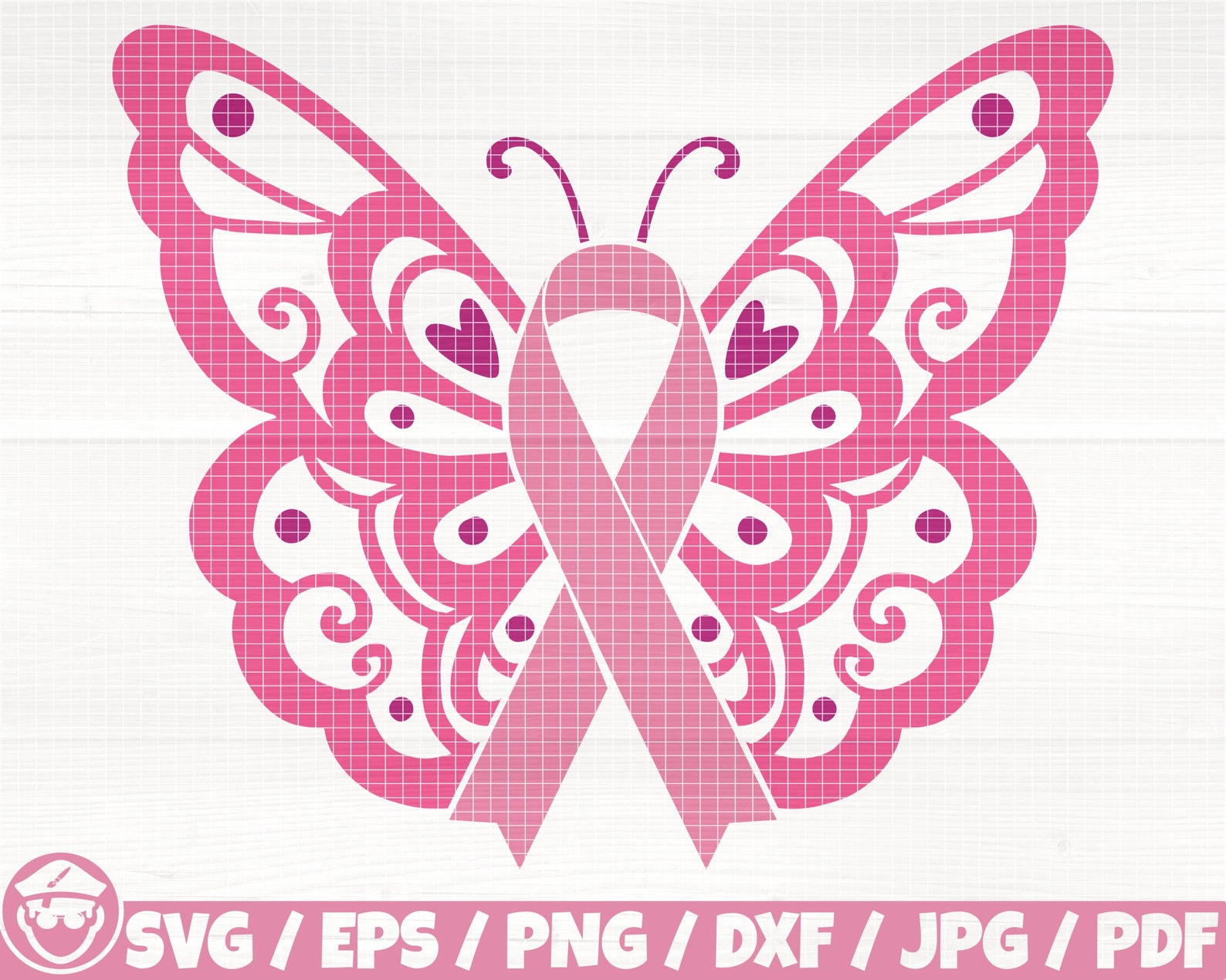 Cancer Awareness Anchor, Butterfly X2 Svg/eps/png/dxf/jpg/pdf ...