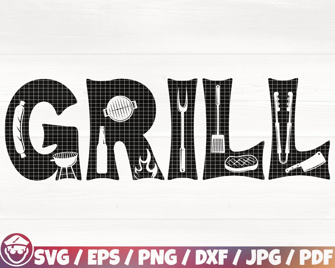 Grill Svg/eps/png/dxf/jpg/pdf, Grill Clip Art, Grill Cutting File ...