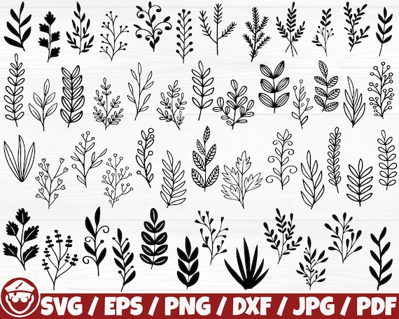 Leaf X50 BUNDLE Svg/eps/png/dxf/jpg/pdf Leaf Cricut Leaf - Etsy