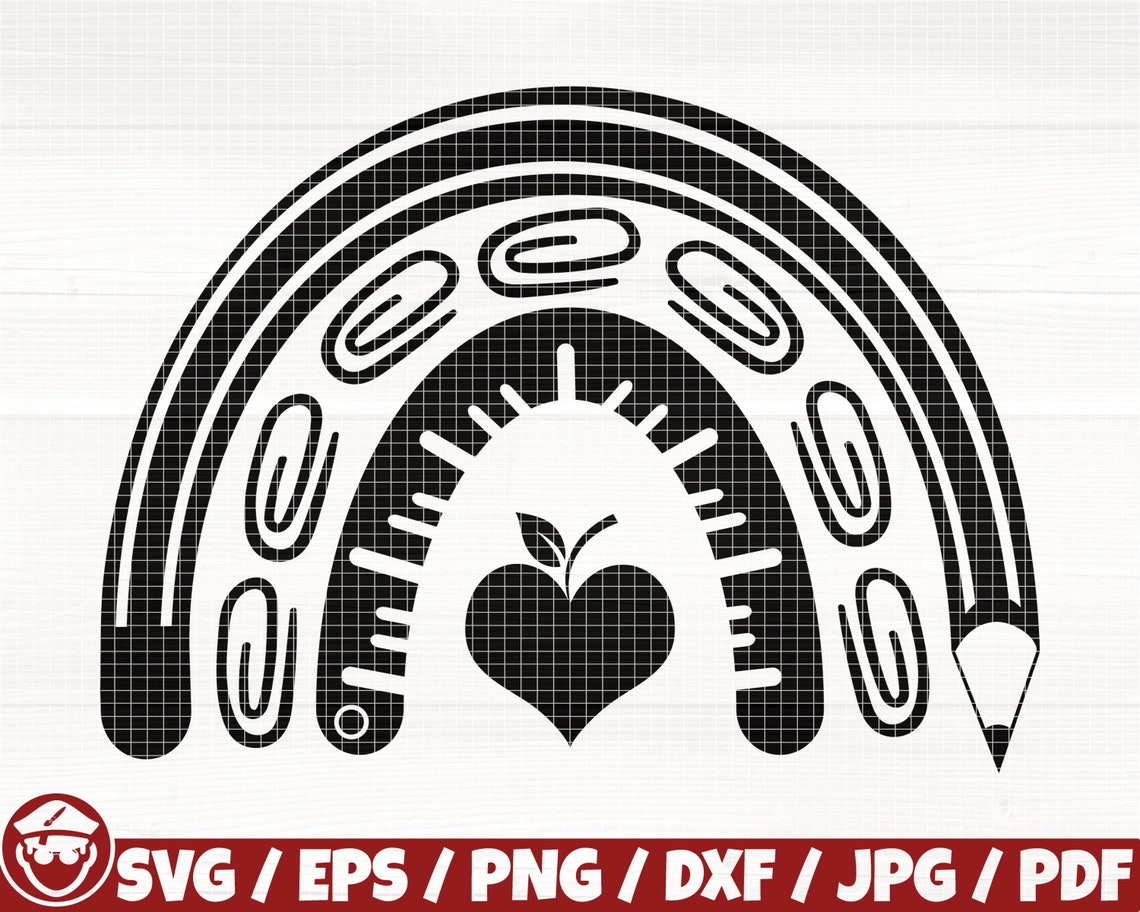 School Rainbow Svg/eps/png/dxf/jpg/pdf Apple Rainbow Svg - Etsy