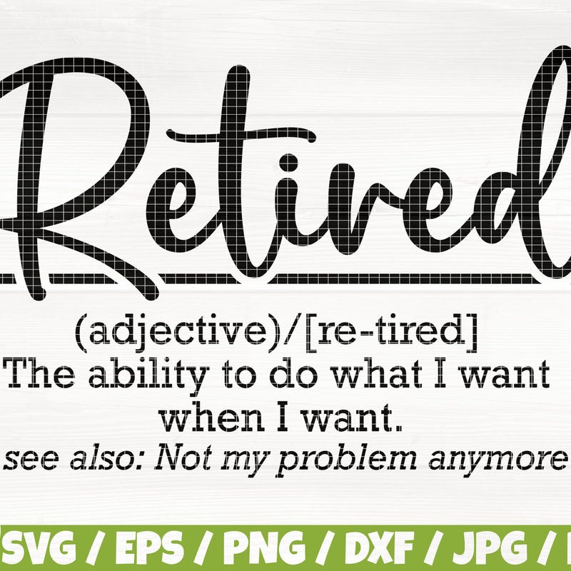 Retired Definition - Etsy