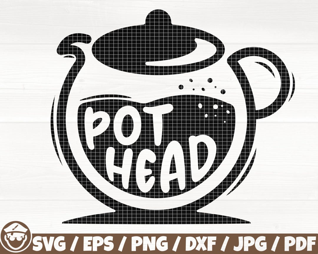 Pot Head Svg/eps/png/dxf/jpg/pdf, Coffee Quote, Coffee Svg, Coffee Pot ...