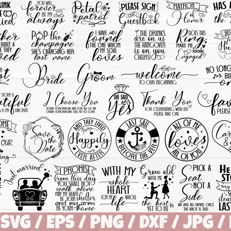 Wedding Sign Svg - Etsy