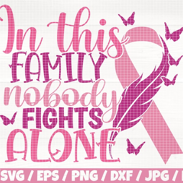 In This Family No One Fights Alone Svg - Etsy