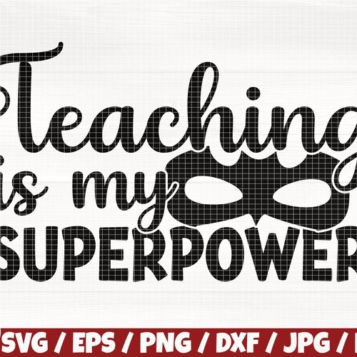Teaching is My Superpower Svg Teacher Svg - Etsy