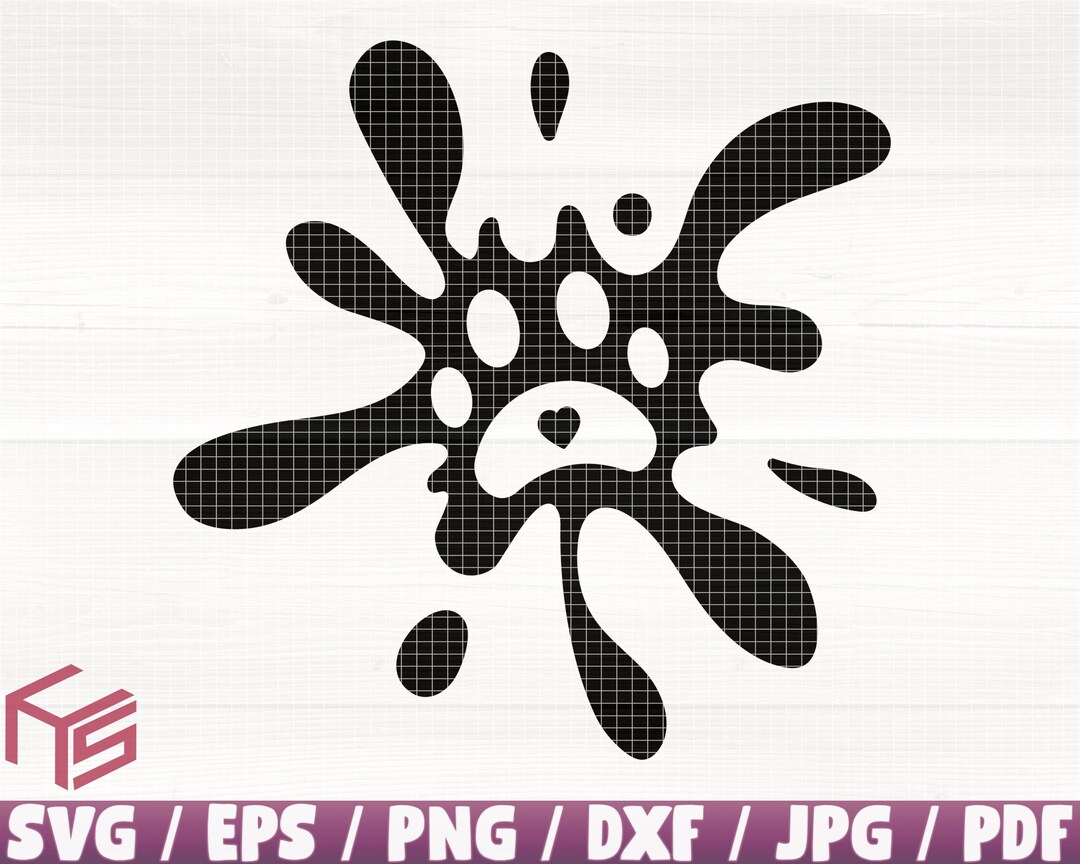 Paw Splash Svg/eps/png/dxf/jpg/pdf, Paw Digital Print, Paw Heart Svg ...