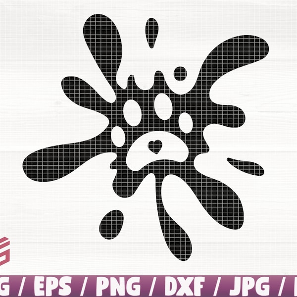 Paw Splash Svg - Etsy