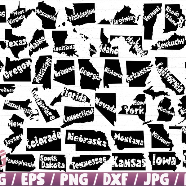 50 States Stickers - Etsy