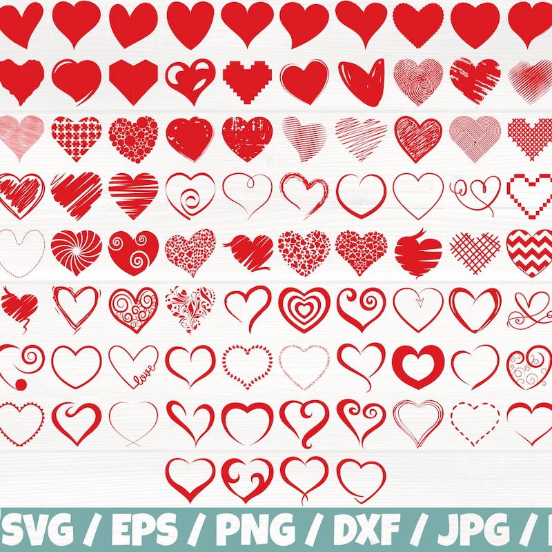 Small Hearts Dxf - Etsy