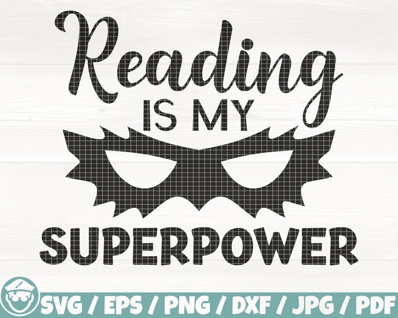 Reading is My Superpower Svg/eps/png/dxf/jpg/pdf Superhero | Etsy