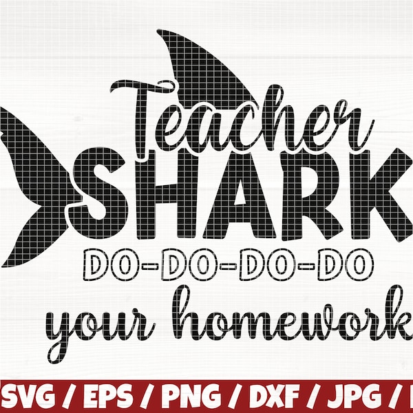 Teacher Shark Svg - Etsy