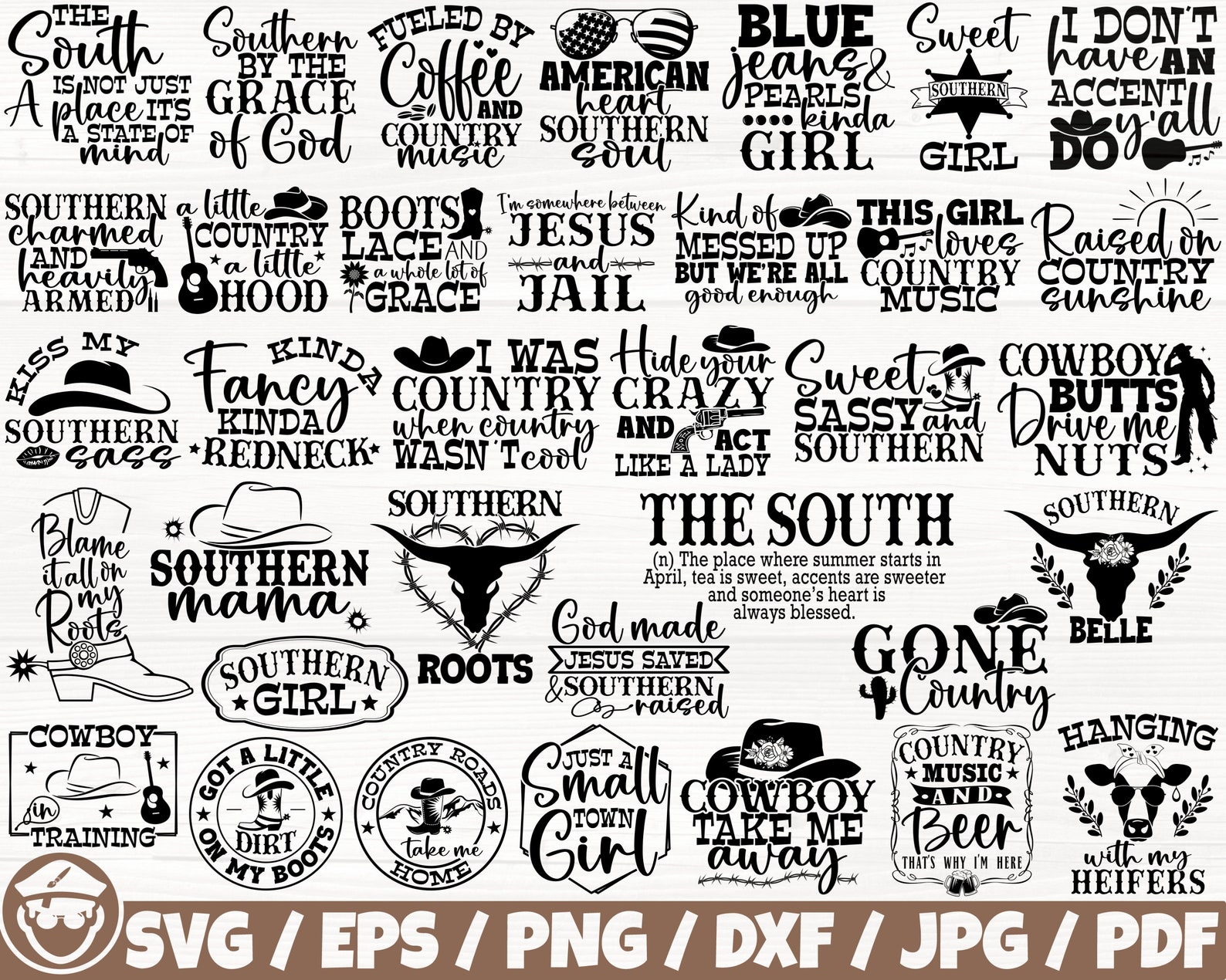 Southern / Western X35 BUNDLE Svg/eps/png/dxf/jpg/pdf, Farm Life ...