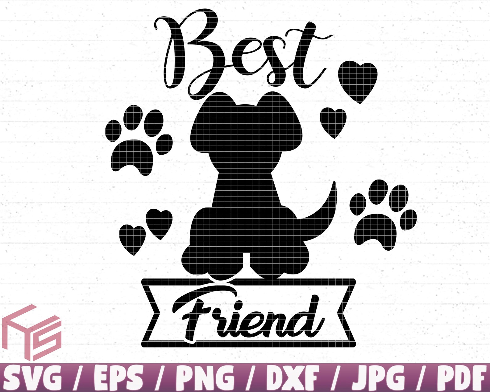 Dog Best Friend Svg/eps/png/dxf/jpg/pdf Dog Love Svg Puppy - Etsy