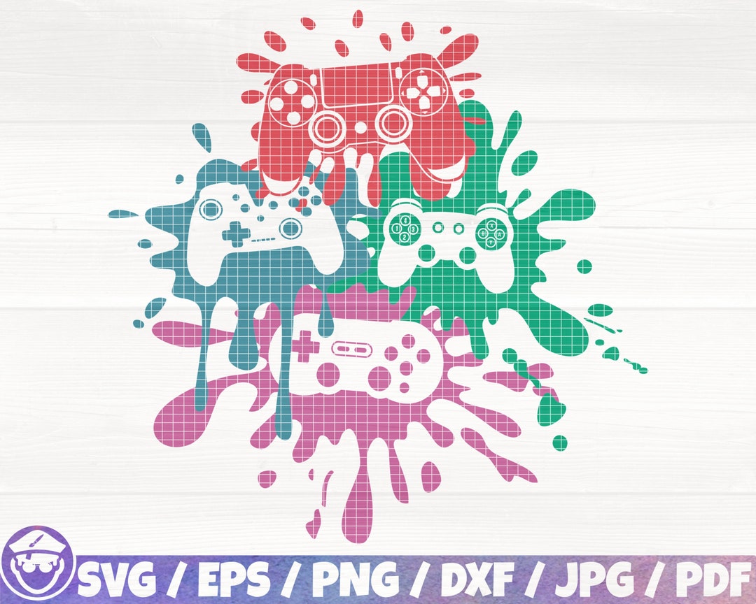 Game Controller Splash Svg/eps/png/dxf/jpg/pdf, Controller Sublimation ...