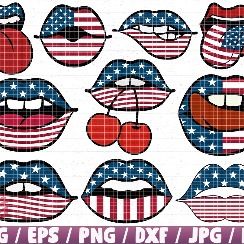 Distressed Lips Svg - Etsy