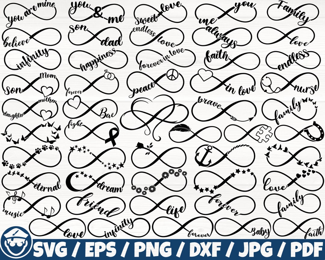 Infinity X50 BUNDLE Svg/eps/png/dxf/jpg/pdf, Infinity Quote, Infinity ...