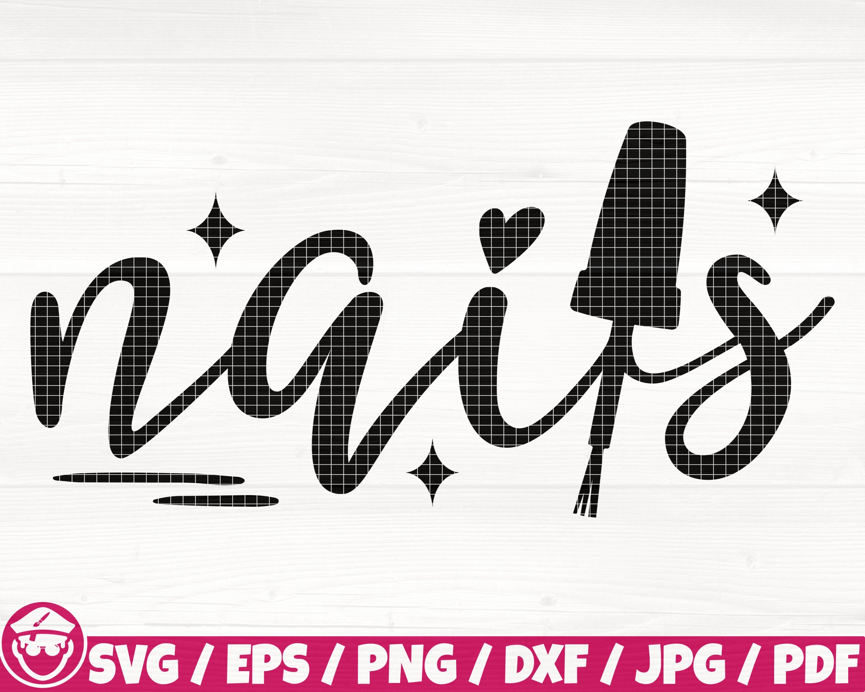 Love Nails Svg/eps/png/dxf/jpg/pdf, Nails Logo, Love Nails Svg, Nails ...