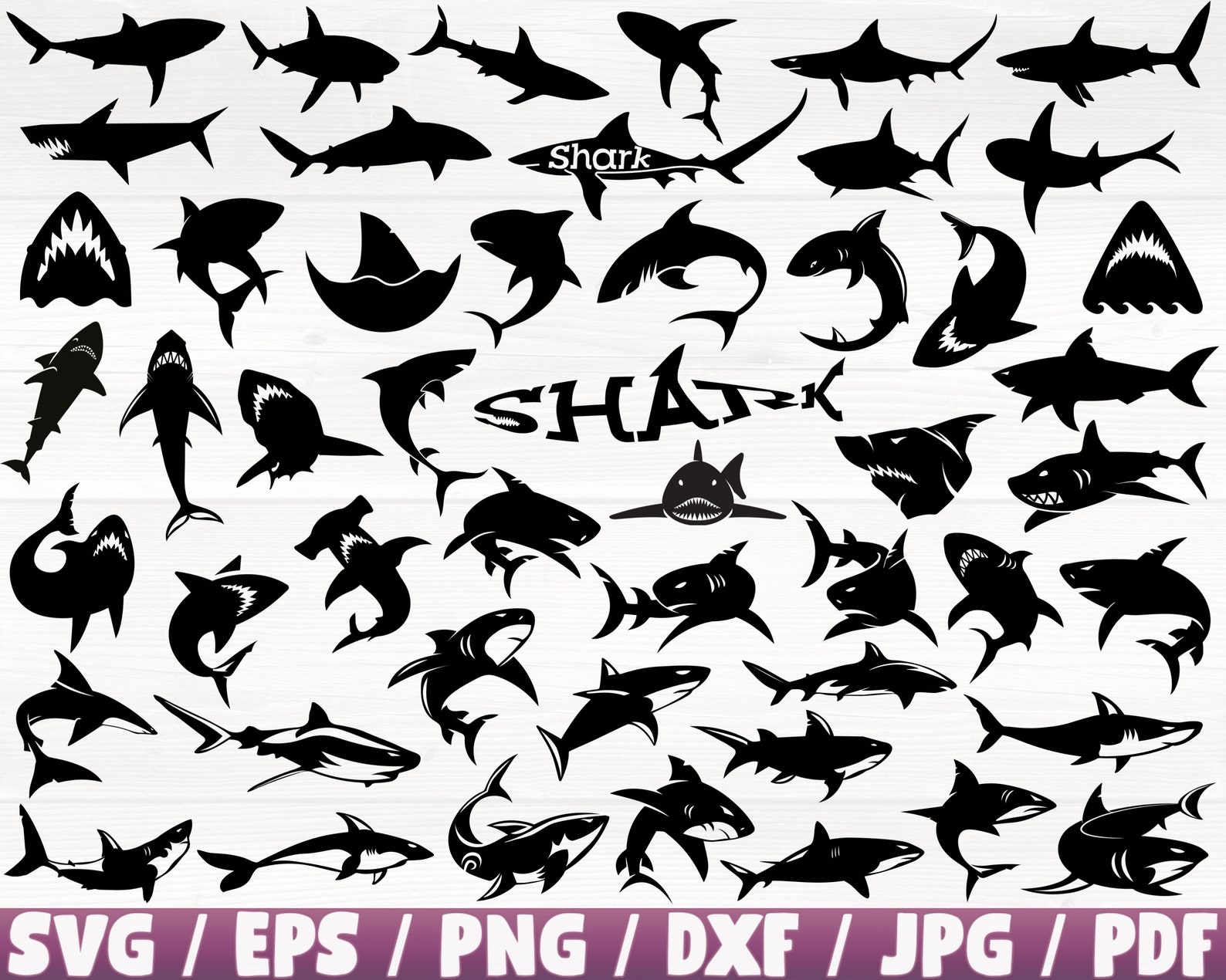 Shark X50 BUNDLE Svg/eps/png/dxf/jpg/pdf Shark Svg Shark - Etsy