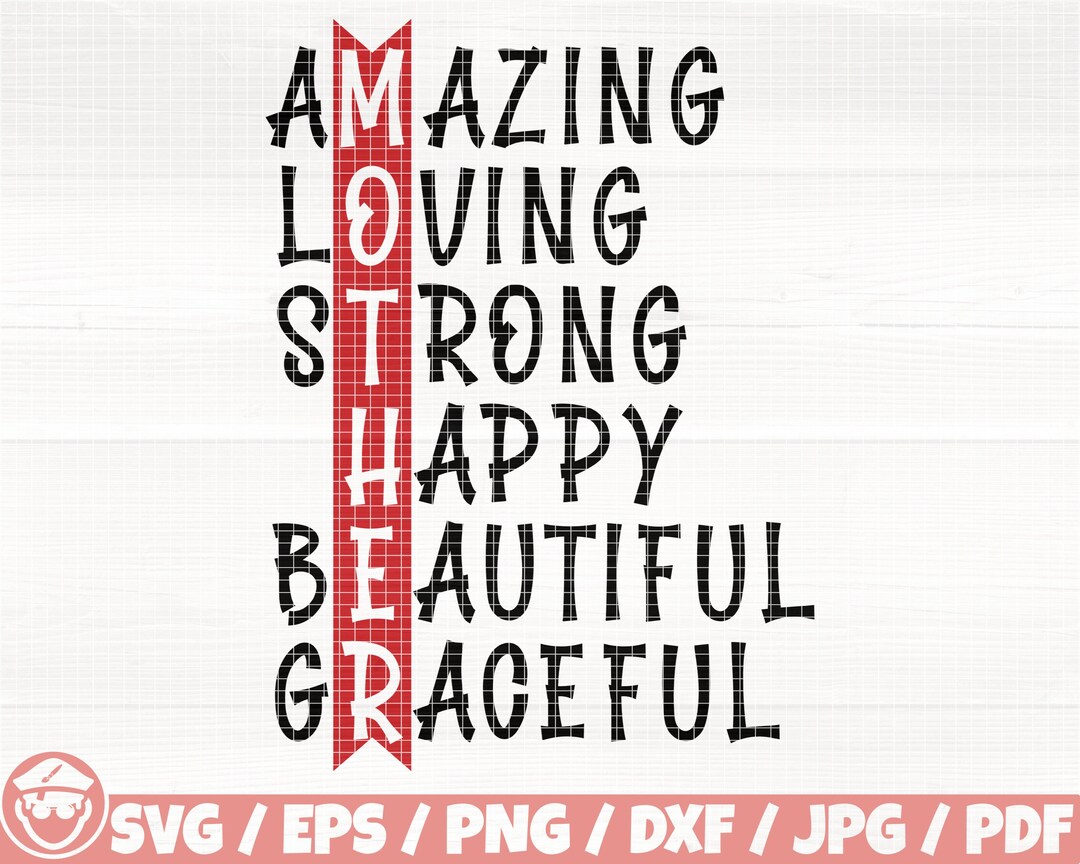 Mother Qualities Svg/eps/png/dxf/jpg/pdf, Amazing Svg, Loving Svg ...