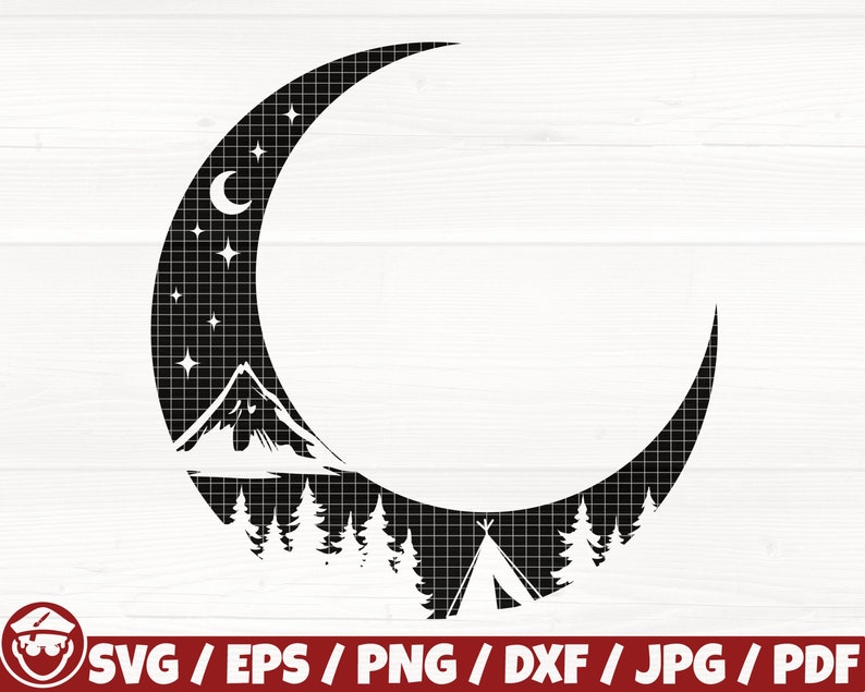 Moon X50 BUNDLE Svg/eps/png/dxf/jpg/pdf, Boho Moon Svg, Drawn Moon Svg ...