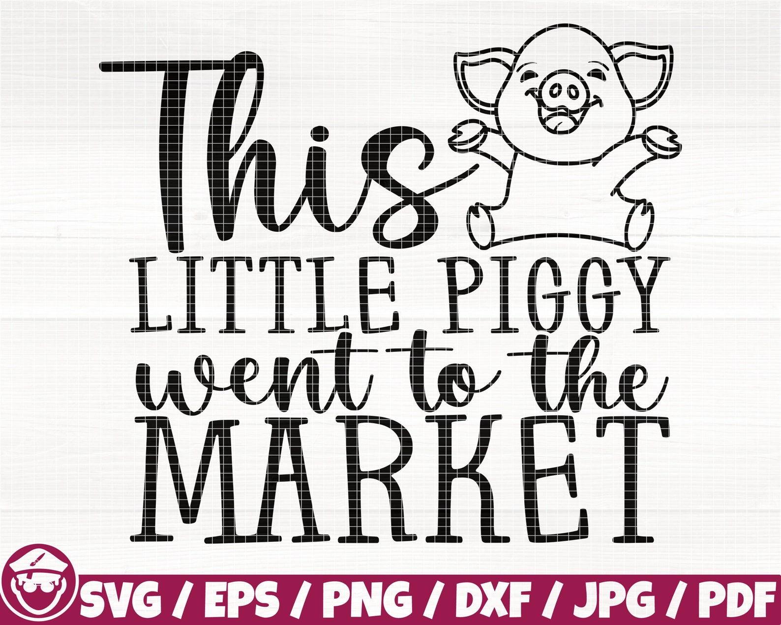 This Little Piggy Went to the Market Svg/eps/png/dxf/jpg, Piggy Bank ...