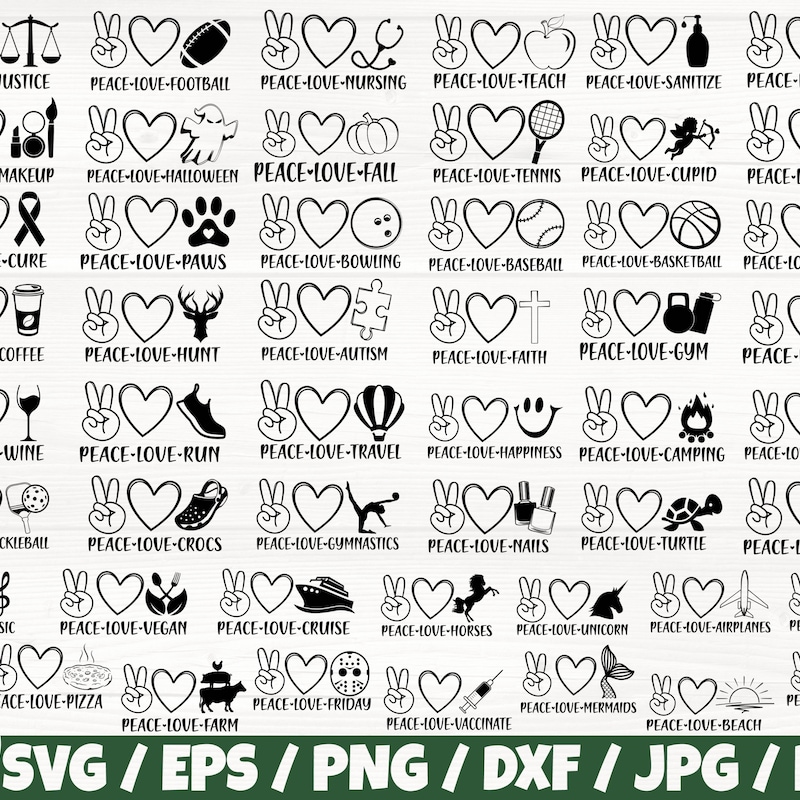 Peace and Love Signs - Etsy