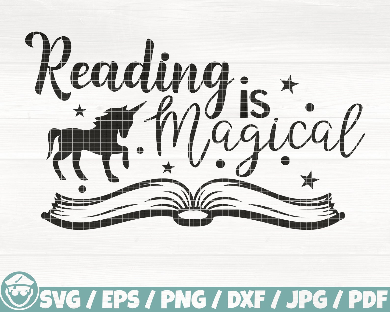 Reading is Magical Svg/eps/png/dxf/jpg/pdf Unicorn Svg - Etsy