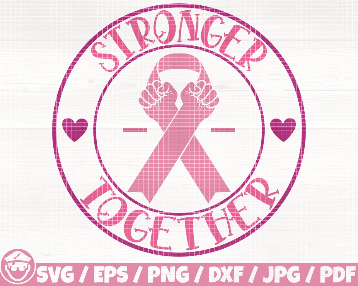 Stronger Together X2 Svg/eps/png/dxf/jpg/pdf, Cancer Awareness Logo ...