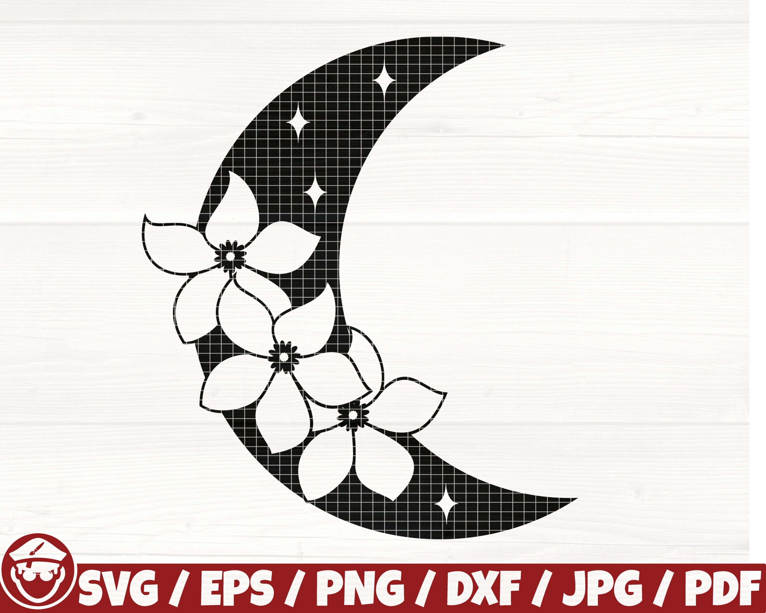 Moon X50 BUNDLE Svg/eps/png/dxf/jpg/pdf, Boho Moon Svg, Drawn Moon Svg ...