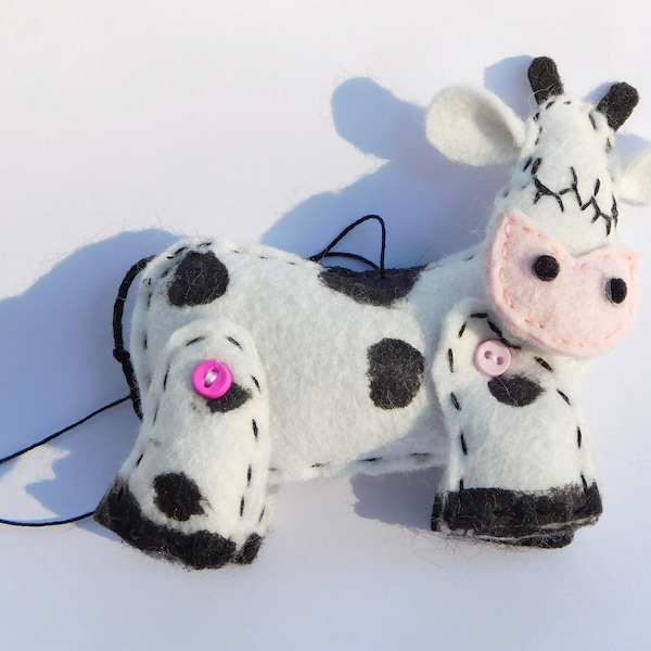 Felt Cow - Etsy