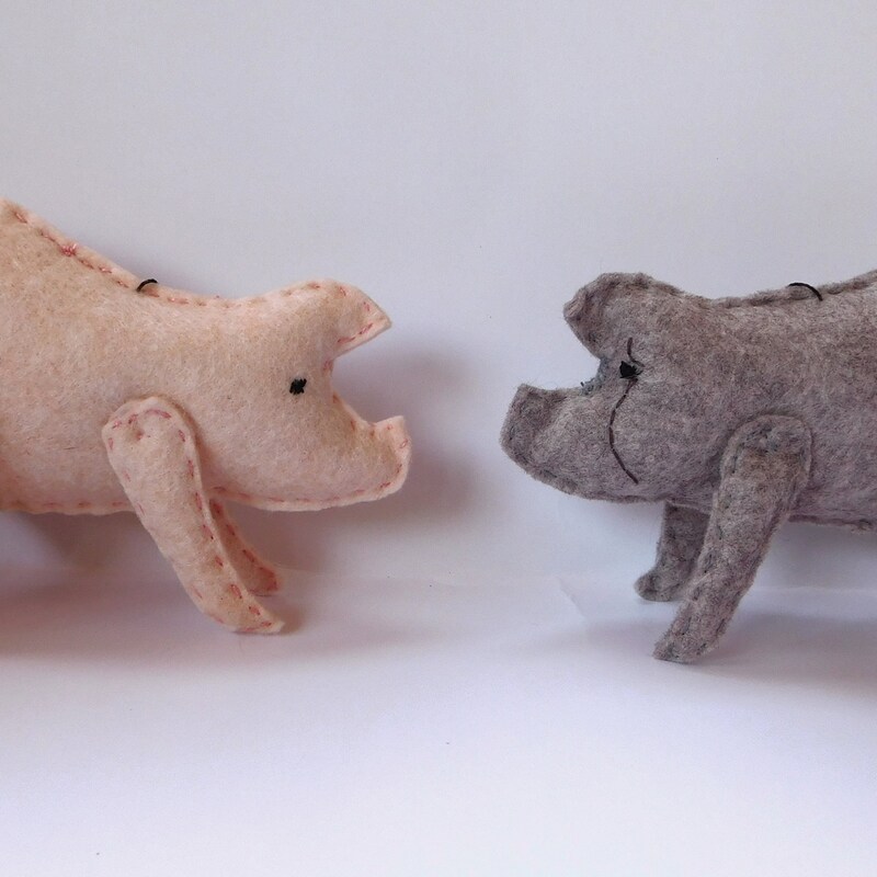Felt Pig - Etsy