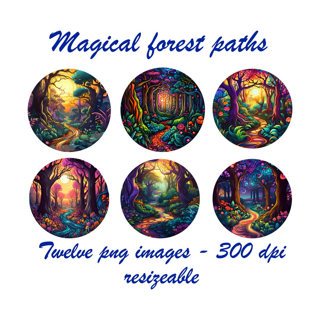 Fantasy Forest Png, Magical Forest Clipart, Fantasy Clipart Designs for ...
