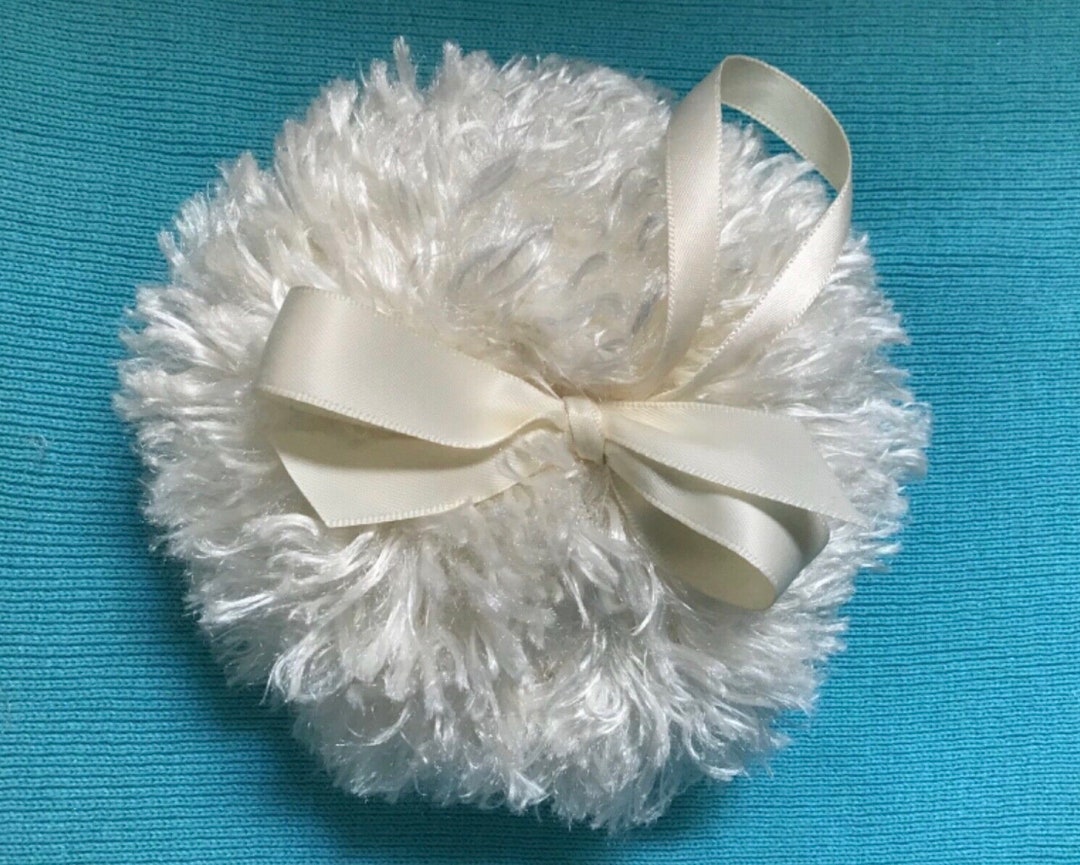 Shaggy Body Powder Puff, Super Soft, 4 Inches With Ivory Loop Ribbon ...