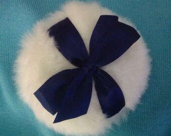 Luxurious Body Powder Puff, 4 Inches With Peach Ribbon Handle and Bow ...