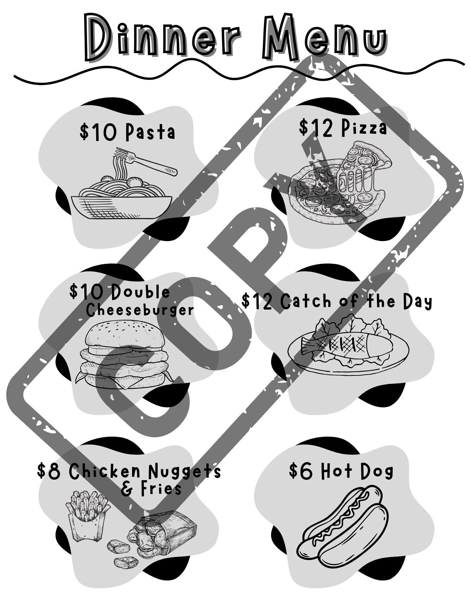 Dramatic Play Printables Pack, Restaurant Printables for Dramatic Play ...