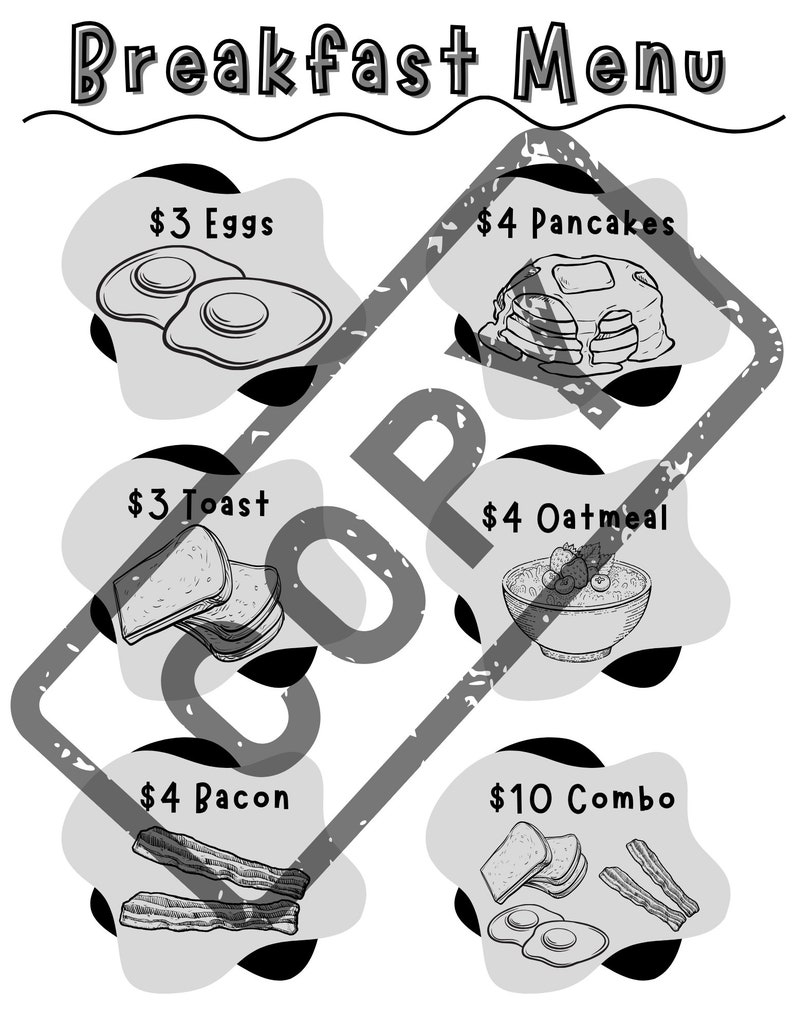 Dramatic Play Printables Pack, Restaurant Printables for Dramatic Play ...