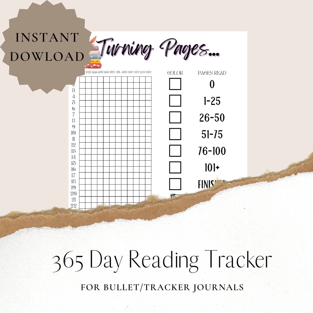 Habit Tracker for Reading, 365 Day Reading Tracker, Color-coded Reading ...