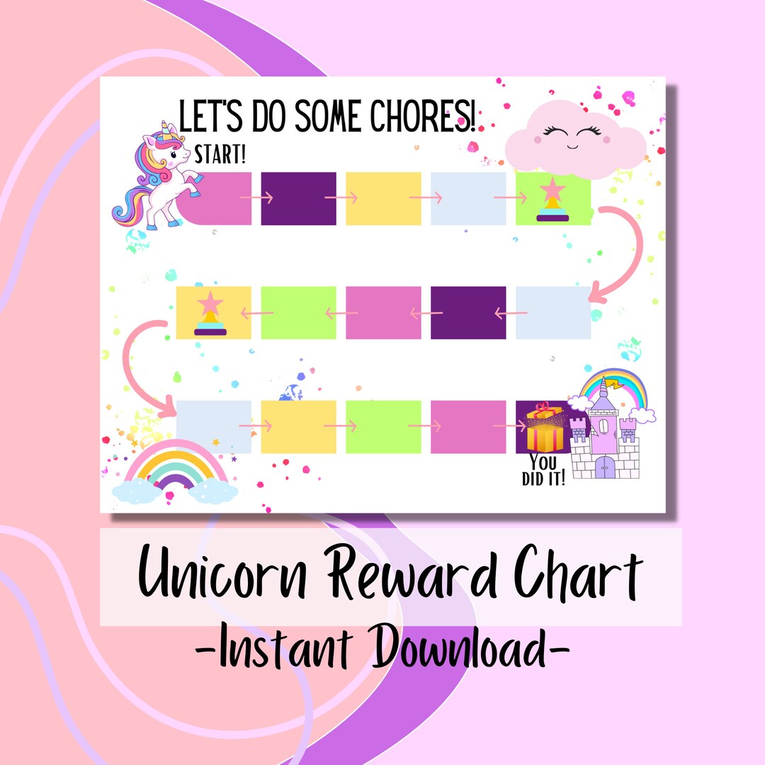 Reward Chart for Kids, Sticker Chart for Chores, Reward Chart for ...