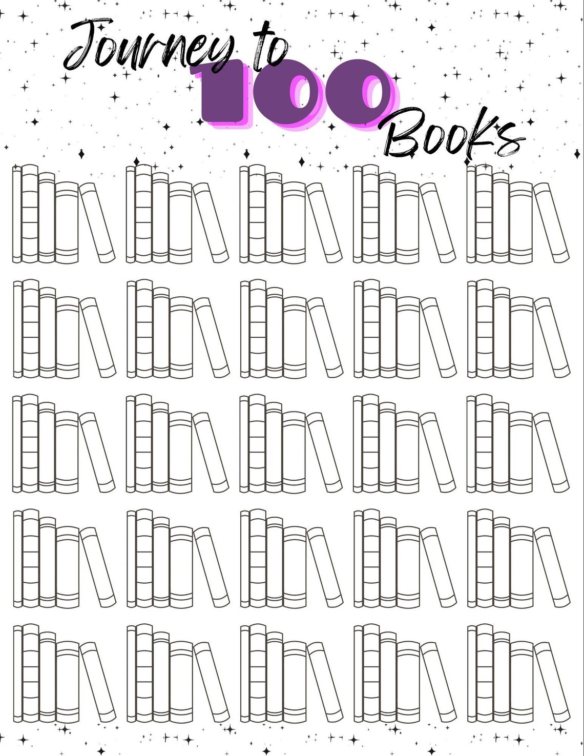Habit Tracker Journal Printable Reading Tracker 100 Book - Etsy