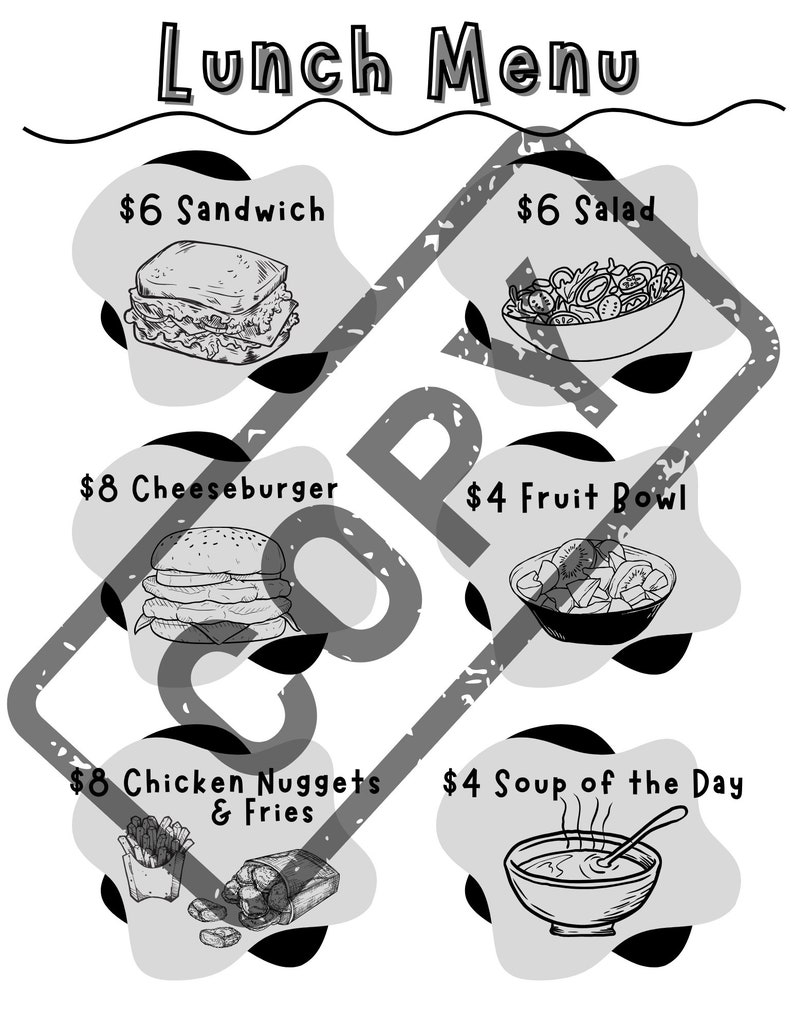 Dramatic Play Printables Pack Restaurant Printables For Dramatic Play