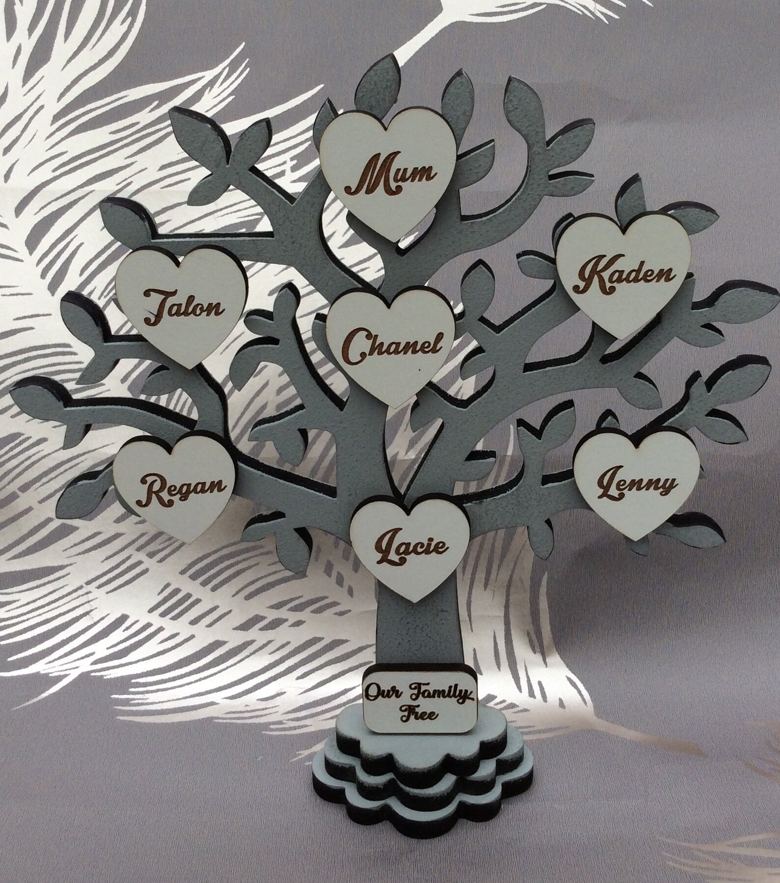 Family Tree With Laser Cut Names - Etsy Canada