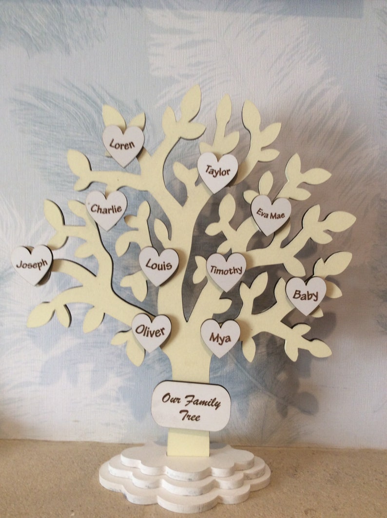 Family Tree With Laser Cut Names - Etsy Canada