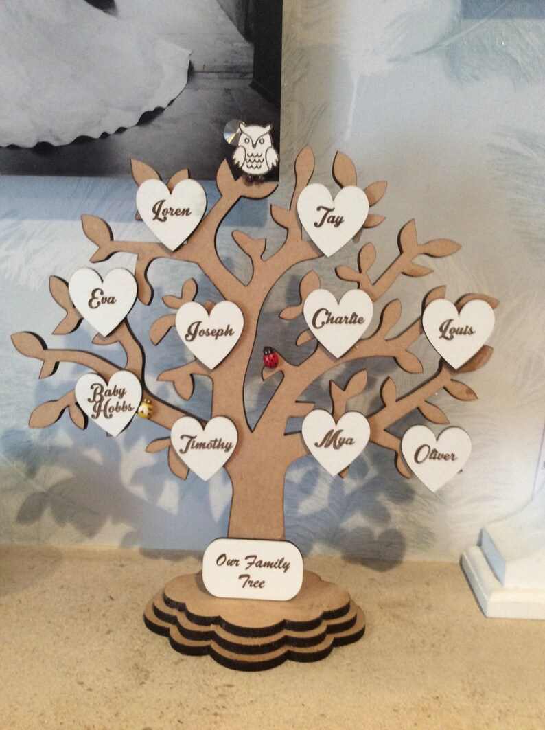 Family Tree With Laser Cut Names - Etsy Canada