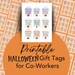 Halloween Gift Tags, Halloween Tags Printable Halloween Treat Tag ...